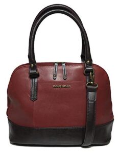 tignanello bleecker st. accordian satchel, rouge/brown