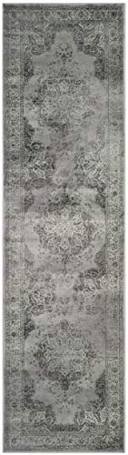 SAFAVIEH Vintage Collection 2'2" x 6' Grey/Multi VTG158 Oriental Traditional Distressed Premium Viscose Runner Rug