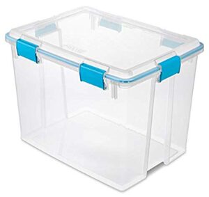 sterilite clear gasket box, blue aquarium, 4 piece