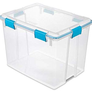 Sterilite Clear Gasket Box, Blue Aquarium, 4 Piece