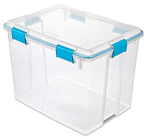 Sterilite Clear Gasket Box, Blue Aquarium, 4 Piece