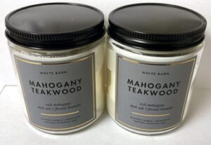 bath and body works 2 pack mahoganny teakwood single wick candle. 7 oz.