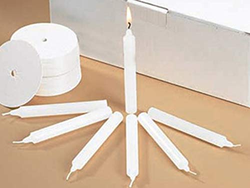 Candlelight Service Kit with Wax Candles and Drip Protectors, Box of 120