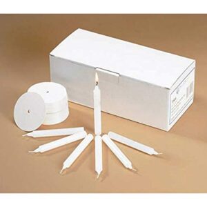 Candlelight Service Kit with Wax Candles and Drip Protectors, Box of 120