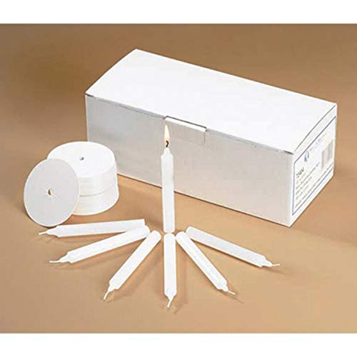 Candlelight Service Kit with Wax Candles and Drip Protectors, Box of 120