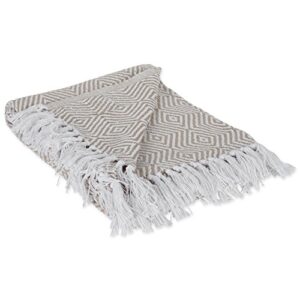 dii diamond throw collection woven cotton, 50×60, stone