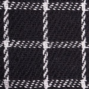 DII Transitional Checked Plaid Woven Throw, 50x60, Black