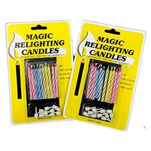 20pcs funny magic trick relighting candle birthday cake decors party joke xmas gift