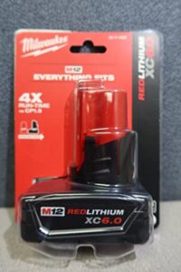 milwaukee 48-11-2460 m12 redlithium xc6.0 extended capacity battery pack