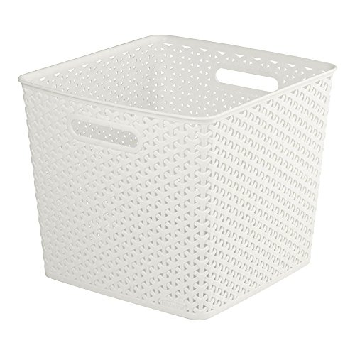 Curver Nestable Rattan Basket White, 25l