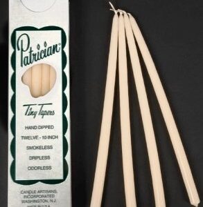 D'light Online Patrician 10 Inch Hand Dipped Skinny Taper Candles (Set of 12, Ivory)