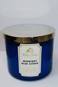 bath and body works midnight blue citrus 3-wick scented candle unisex candle 14.5 oz