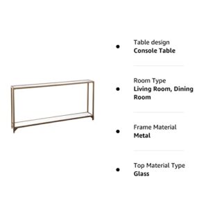 Southern Enterprises Bergen Narrow Metal Console Table, gold