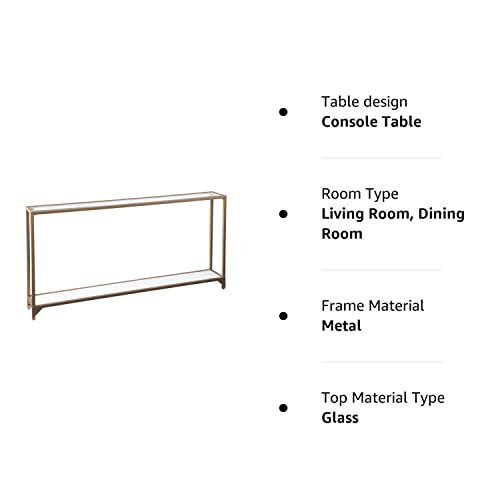 Southern Enterprises Bergen Narrow Metal Console Table, gold