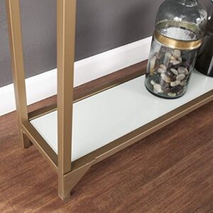 Southern Enterprises Bergen Narrow Metal Console Table, gold