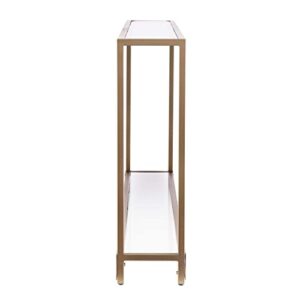 Southern Enterprises Bergen Narrow Metal Console Table, gold