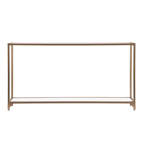 Southern Enterprises Bergen Narrow Metal Console Table, gold