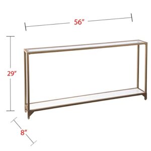 Southern Enterprises Bergen Narrow Metal Console Table, gold