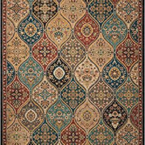 Nourison Nourison 2020 Persian Multicolor 8' x 10'6" Area -Rug, Easy -Cleaning, Non Shedding, Bed Room, Living Room, Dining Room, Kitchen (8x11)