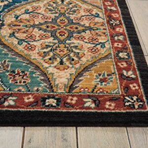 Nourison Nourison 2020 Persian Multicolor 8' x 10'6" Area -Rug, Easy -Cleaning, Non Shedding, Bed Room, Living Room, Dining Room, Kitchen (8x11)