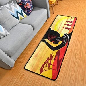 african women kitchen rugs non-slip soft doormats bath carpet floor runner area rugs for home dining living room bedroom 72″ x 24″