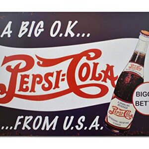 K&H Made in The USA Classic Memorabilia Tin Signs (Pepsi USA)