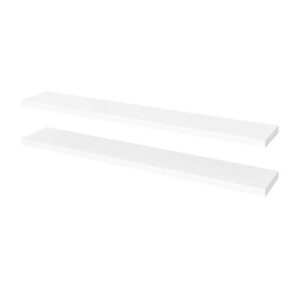 bestar universel 12w set of 72w x 12d floating shelves in white