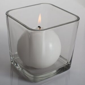 Richland Sphere Candle 3" White Set of 12