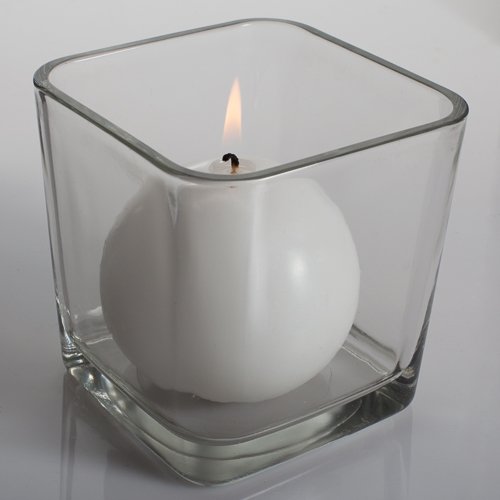 Richland Sphere Candle 3" White Set of 12