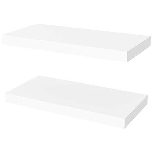 Bestar Universel 12W Set of 24W x 12D Floating Shelves in White