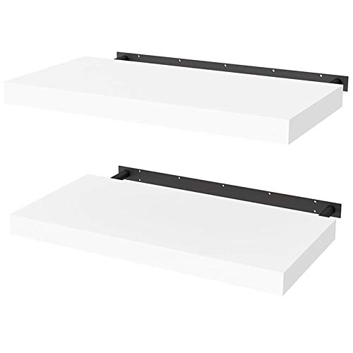 Bestar Universel 12W Set of 24W x 12D Floating Shelves in White