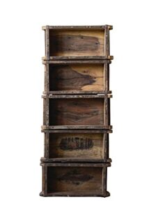 creative co-op wood 5 shelves wall décor, brown