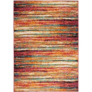 Home Dynamix Splash Cellis Rug, 5'2"x7'2", Orange/Blue/Cream