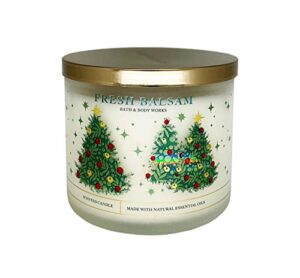 bath & body works, 3-wick candle, fresh balsam