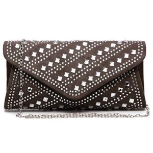 dasein rhinestone evening bags glitter clutch handbags studded envelope purses for prom party wedding coffee