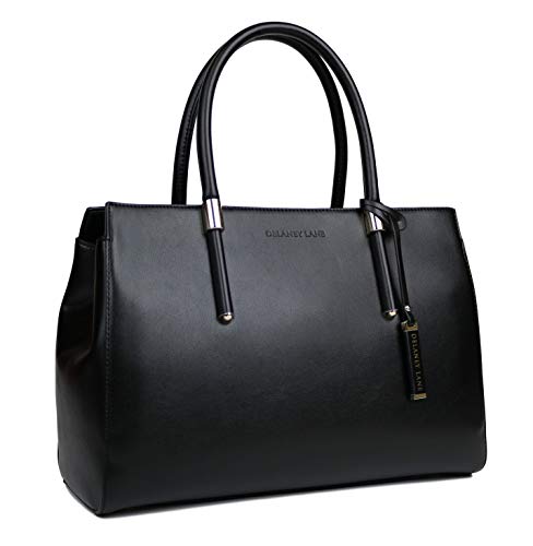 DELANEY LANE - The Bella Handbag - Quality Designer Purse for Women - Detachable Shoulder Strap (Black)