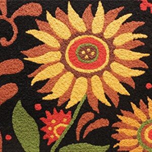 Jellybean Prairie Sunflowers Accent Area Rug