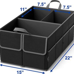 EPAuto 3-Compartment Cargo Trunk Storage Organizer