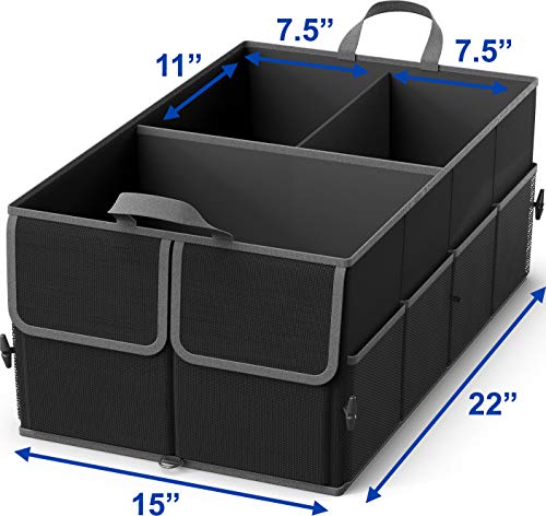 EPAuto 3-Compartment Cargo Trunk Storage Organizer