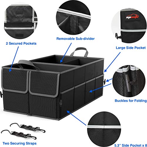 EPAuto 3-Compartment Cargo Trunk Storage Organizer