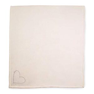 Pavilion Gift Company Forever in Our Hearts-50x60 Super Soft Royal Plush Throw Blanket, Cream