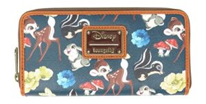 loungefly x disney bambi and friends zip around wallet