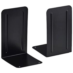 acrimet premium metal bookends (heavy duty) (black color) (1 pair)