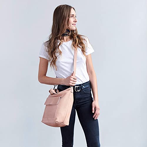 Latico Leathers Bianca Leather Tote Bag for Women (Cognac) - Made From 100% Authentic Leather Handcrafted by Artisans - Top Handle Crossbody Bag Versatile Women Purses and Handbags for Work & School