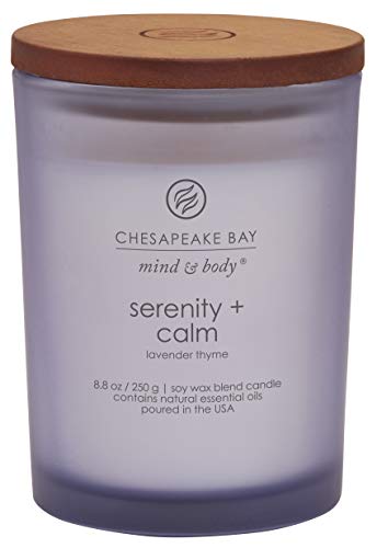 Chesapeake Bay Candle Scented Candle, Serenity + Calm (Lavender Thyme), Medium Jar