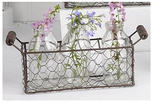 Blossom Bucket 131-36733 Small Rectangle Decorative Basket, Metal