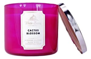 white barn bath and body works 3 wick scented candle cactus blossom 14.5 ounce