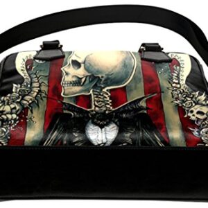 Jack Skellington Skull Print High-grade PU Leather Female Women Shell Shoulder Handbgas Crossbody Bags