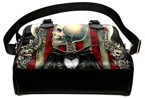 Jack Skellington Skull Print High-grade PU Leather Female Women Shell Shoulder Handbgas Crossbody Bags