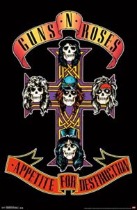 trends international guns n’ roses – cross wall poster, 22.375″ x 34″, unframed version